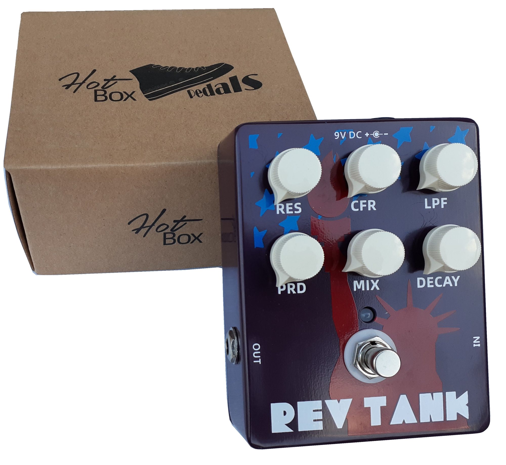Hot Box Rev Tank Reverb Pedal True Bypass Long Lush Reverb up to 6000ms ...